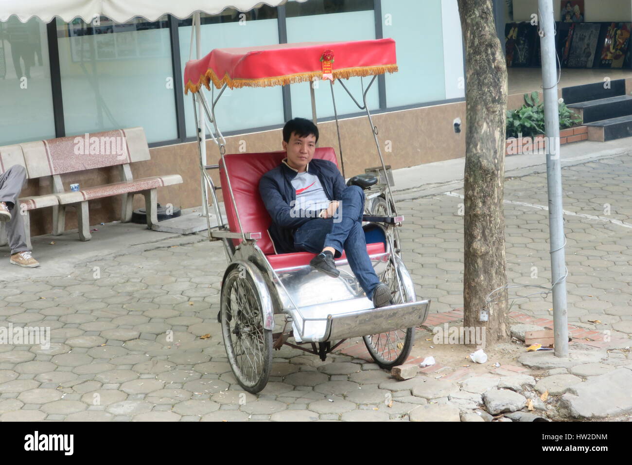 Bicycle rickshaw taxi tricycle in Hanoi, Vietnam Stock Photo - Alamy