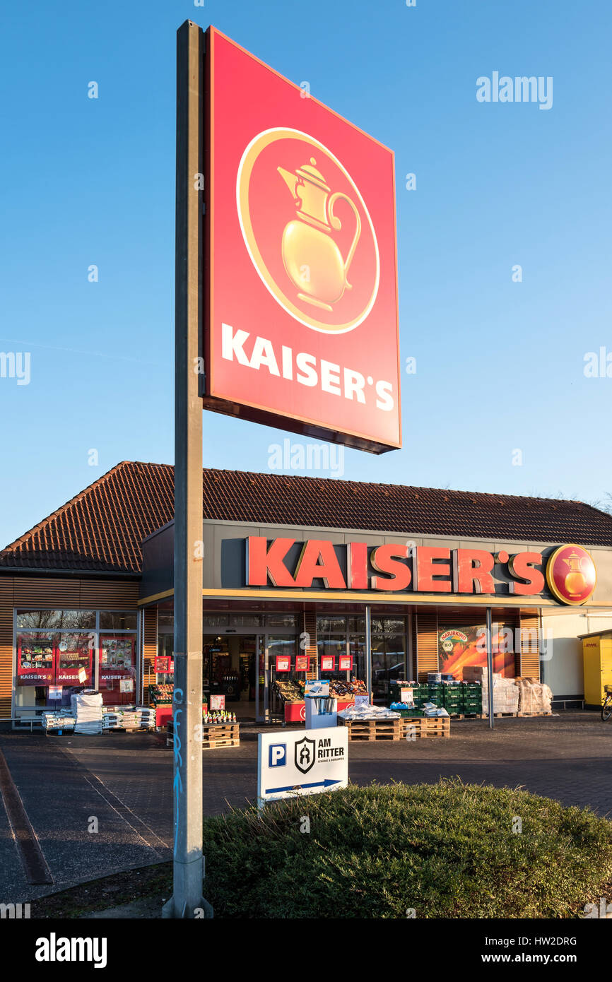 Kaiser’s supermarket in Cologne. Kaiser’s is a German supermarket chain ...