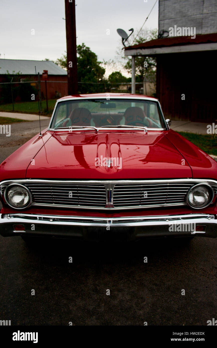 Red classic Ford car Stock Photo - Alamy