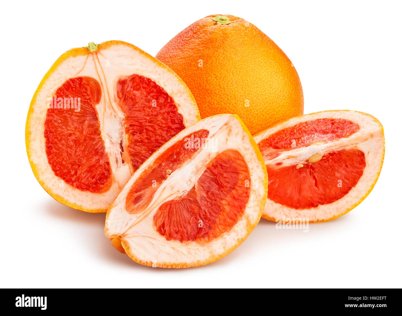 sliced grapefruit isolated Stock Photo - Alamy