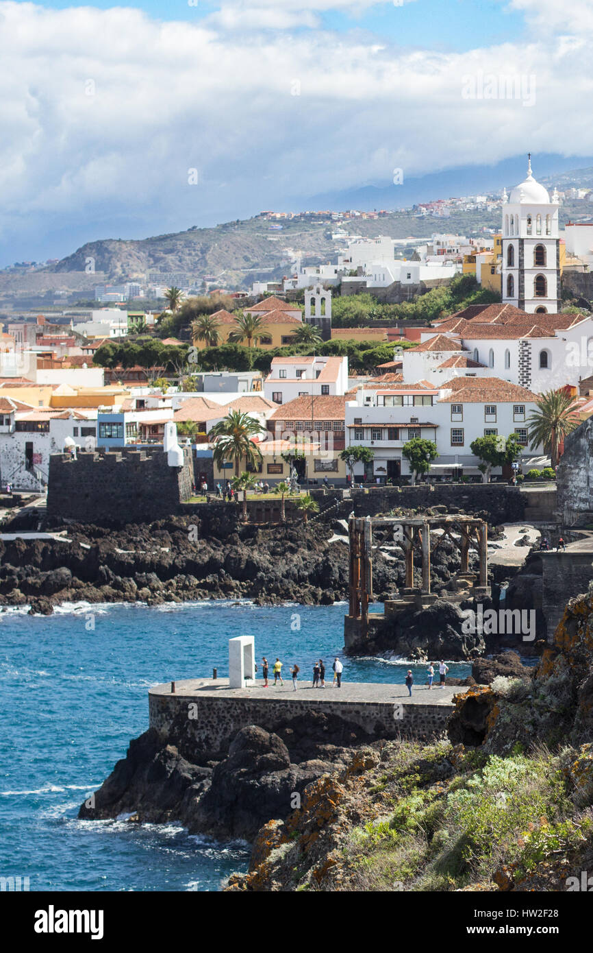 ocean and coastal village Garachico in Tenerife Stock Photo - Alamy
