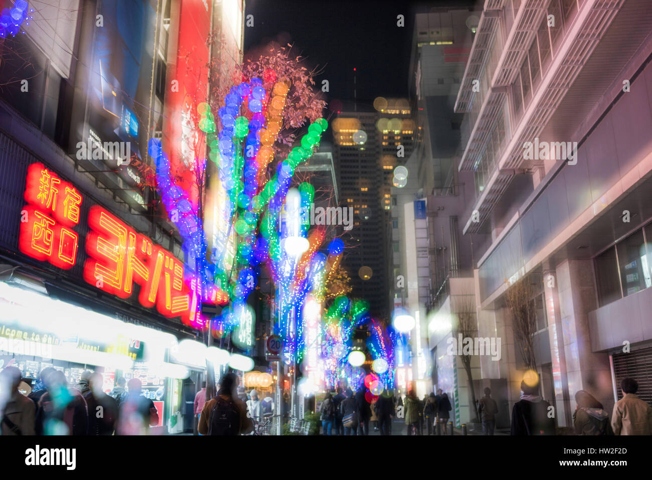 Street scene of Shinjuku, Tokyo, Japan Stock Photo - Alamy