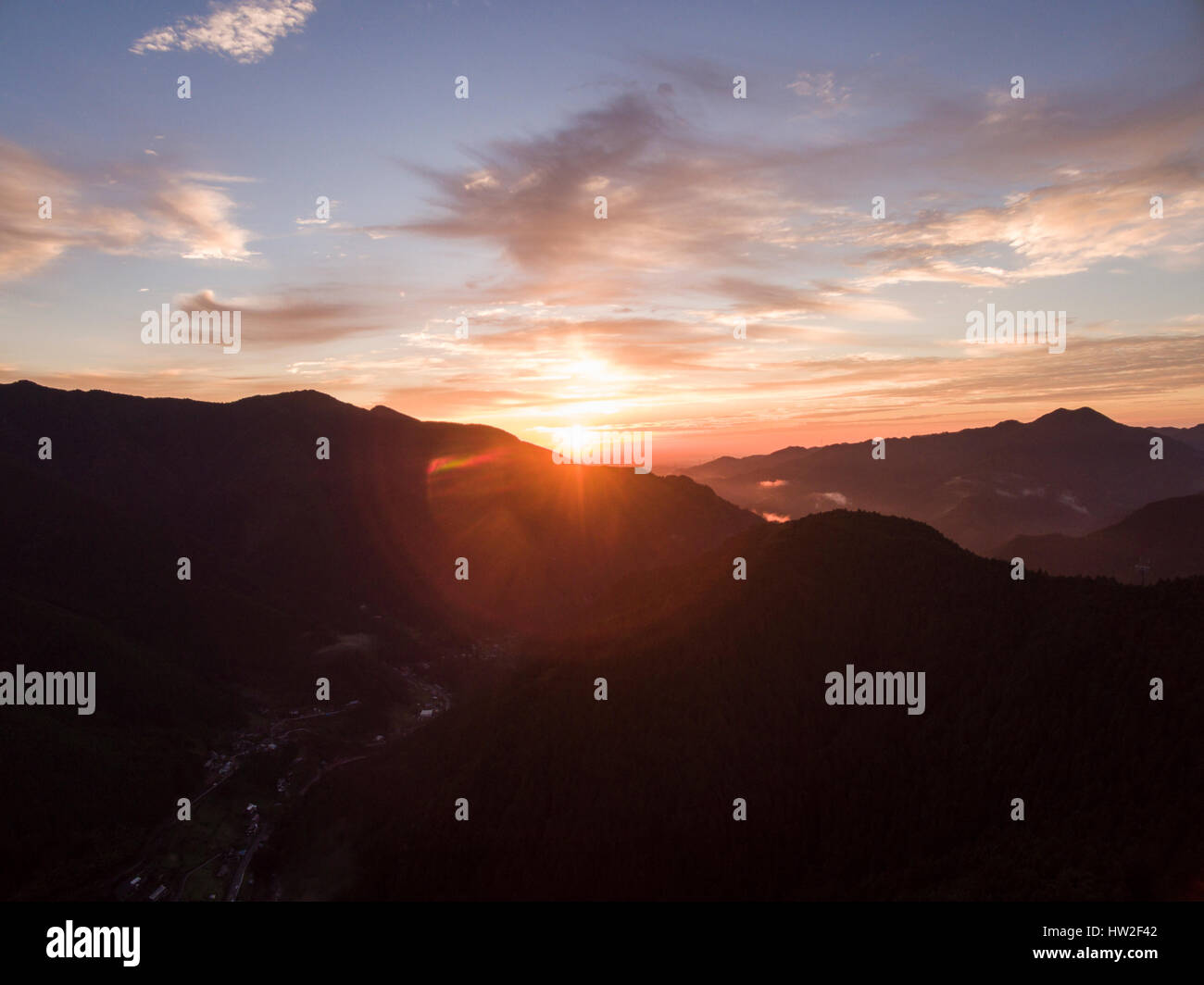 Dawn at Hinohara Village, Tokyo, Japan Stock Photo - Alamy