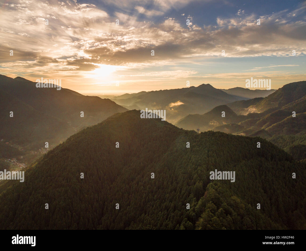 Dawn at Hinohara Village, Tokyo, Japan Stock Photo - Alamy