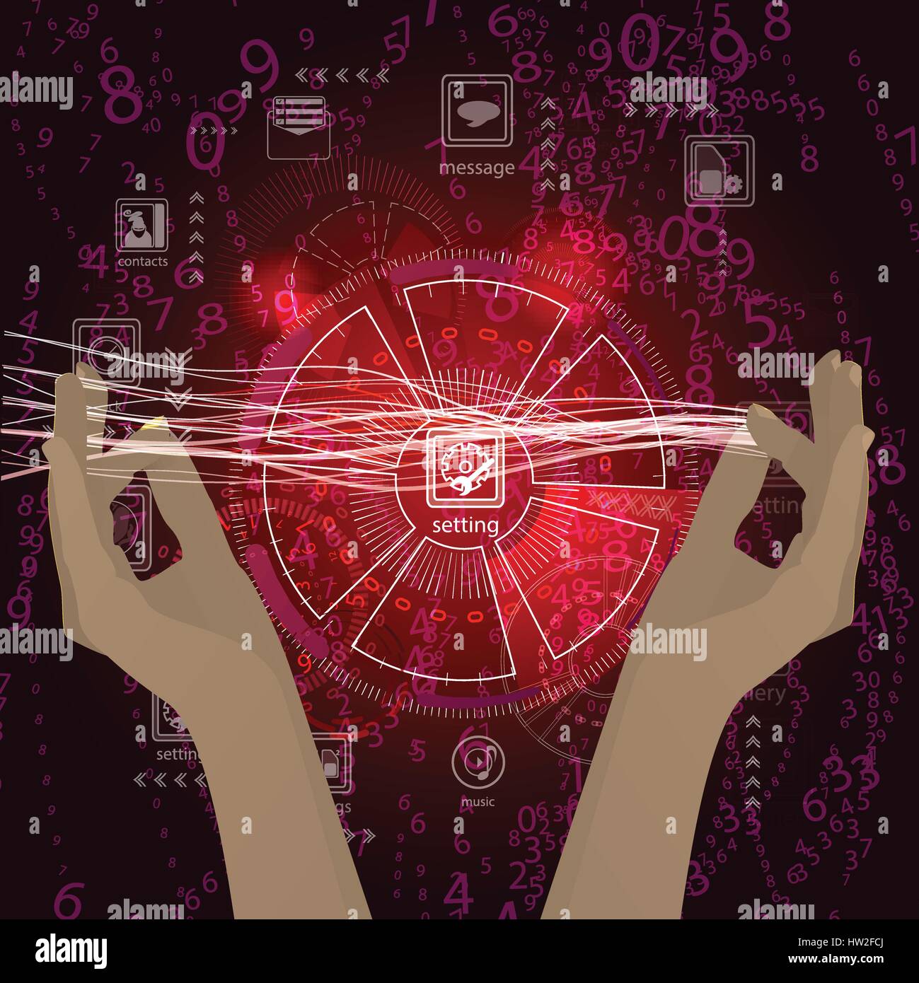 The concept of setting up a management hand pull the thread information ...