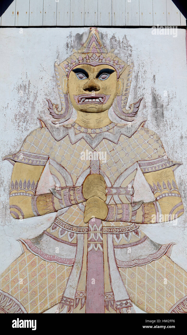 A beautiful photo of an Asian war with a sword Stock Photo - Alamy