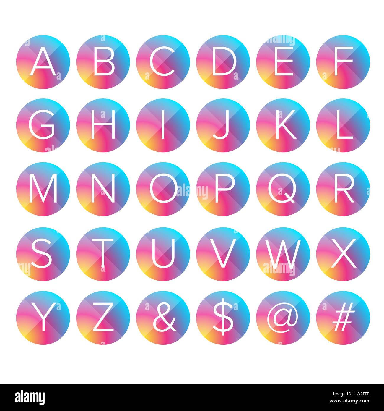 Alphabet letters colorful button Stock Vector Image & Art - Alamy