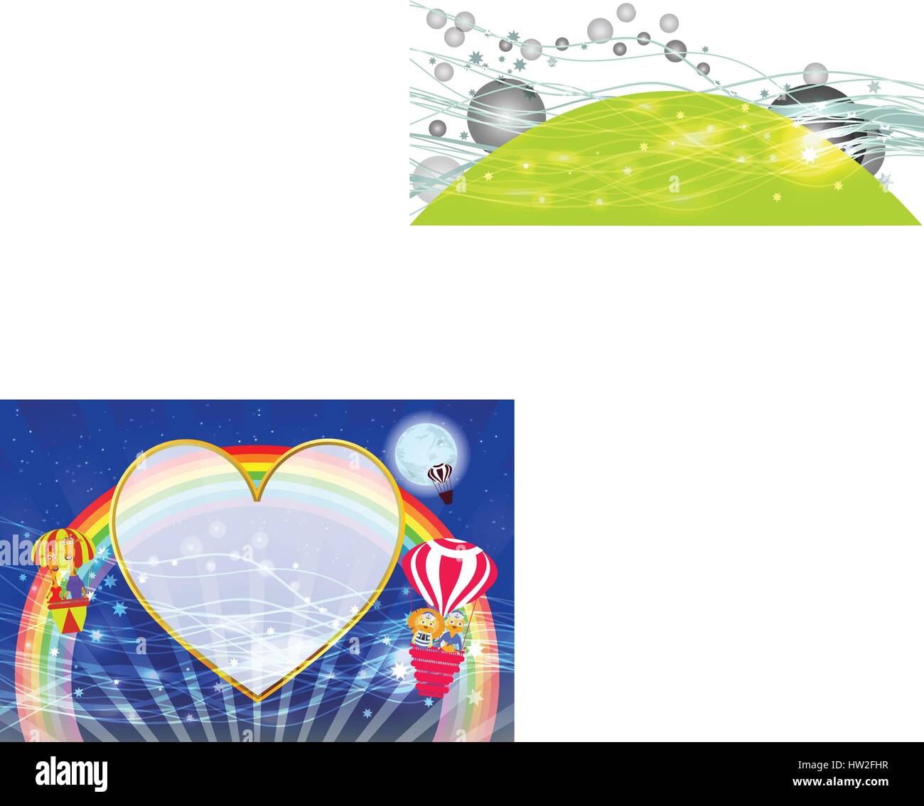 Balloon Border Landscape