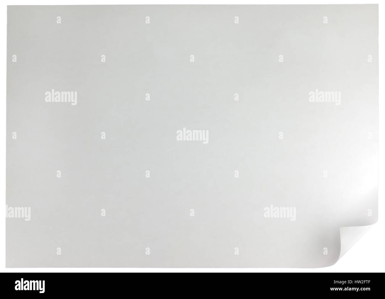 White Page Curl, isolated horizontal background Stock Photo - Alamy