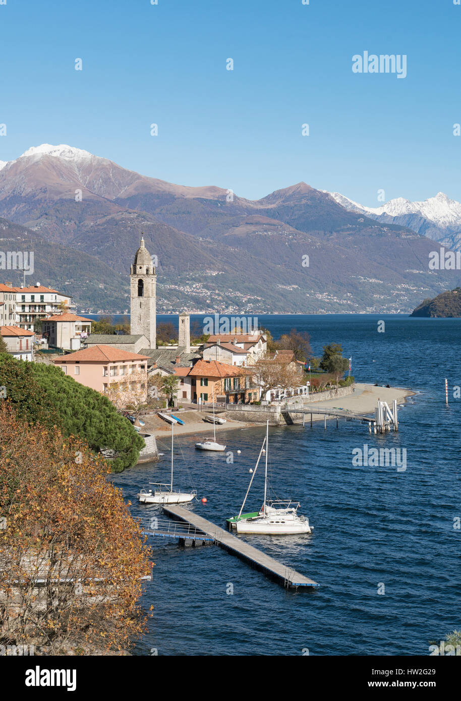 Scenic view of waterfront, Lake Como, Italy Stock Photo - Alamy