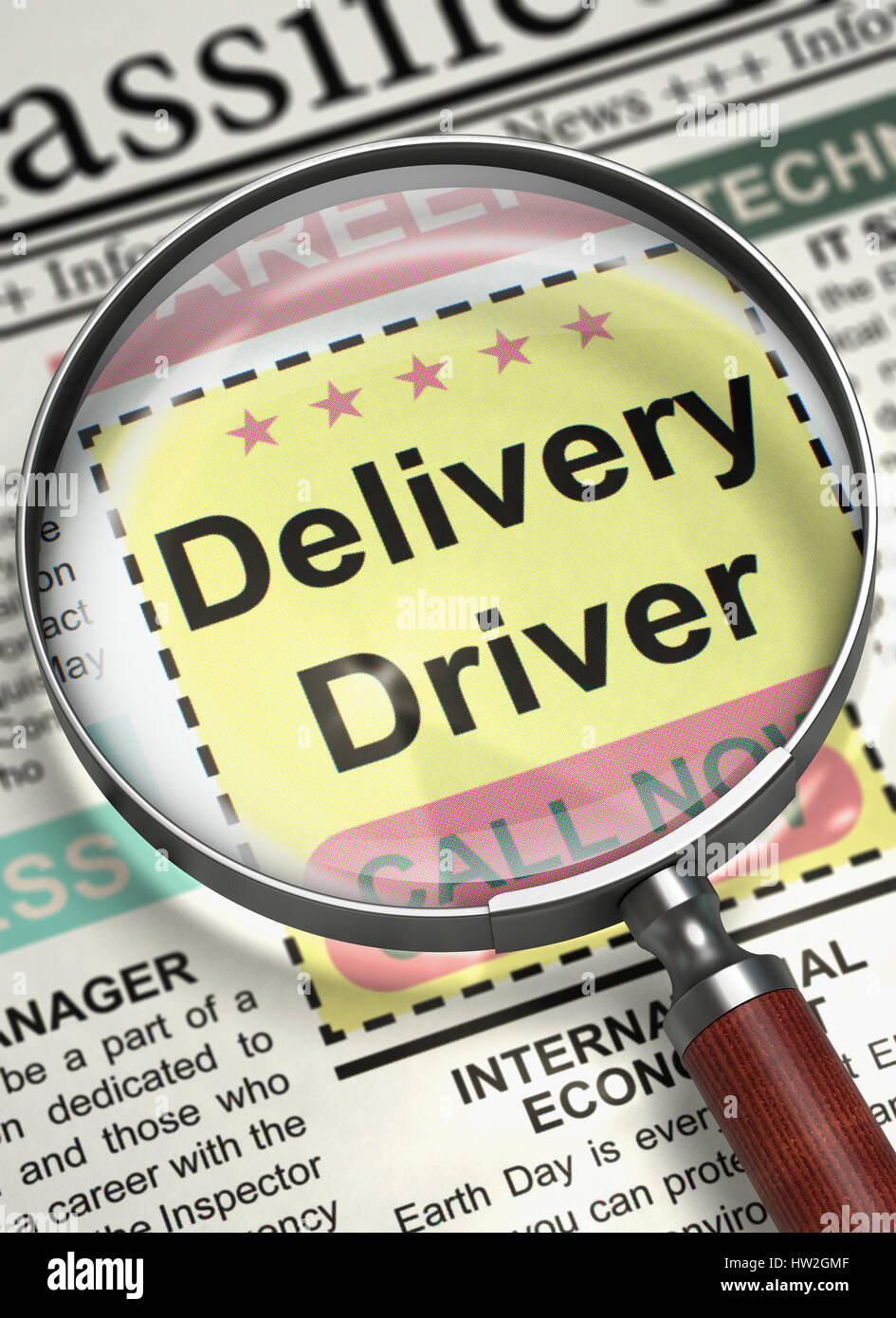We are Hiring Delivery Driver. 3D Stock Photo - Alamy