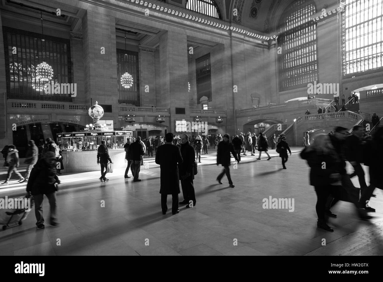 New York City, New York – March 13, 2017: Rays of sunlight inside of ...