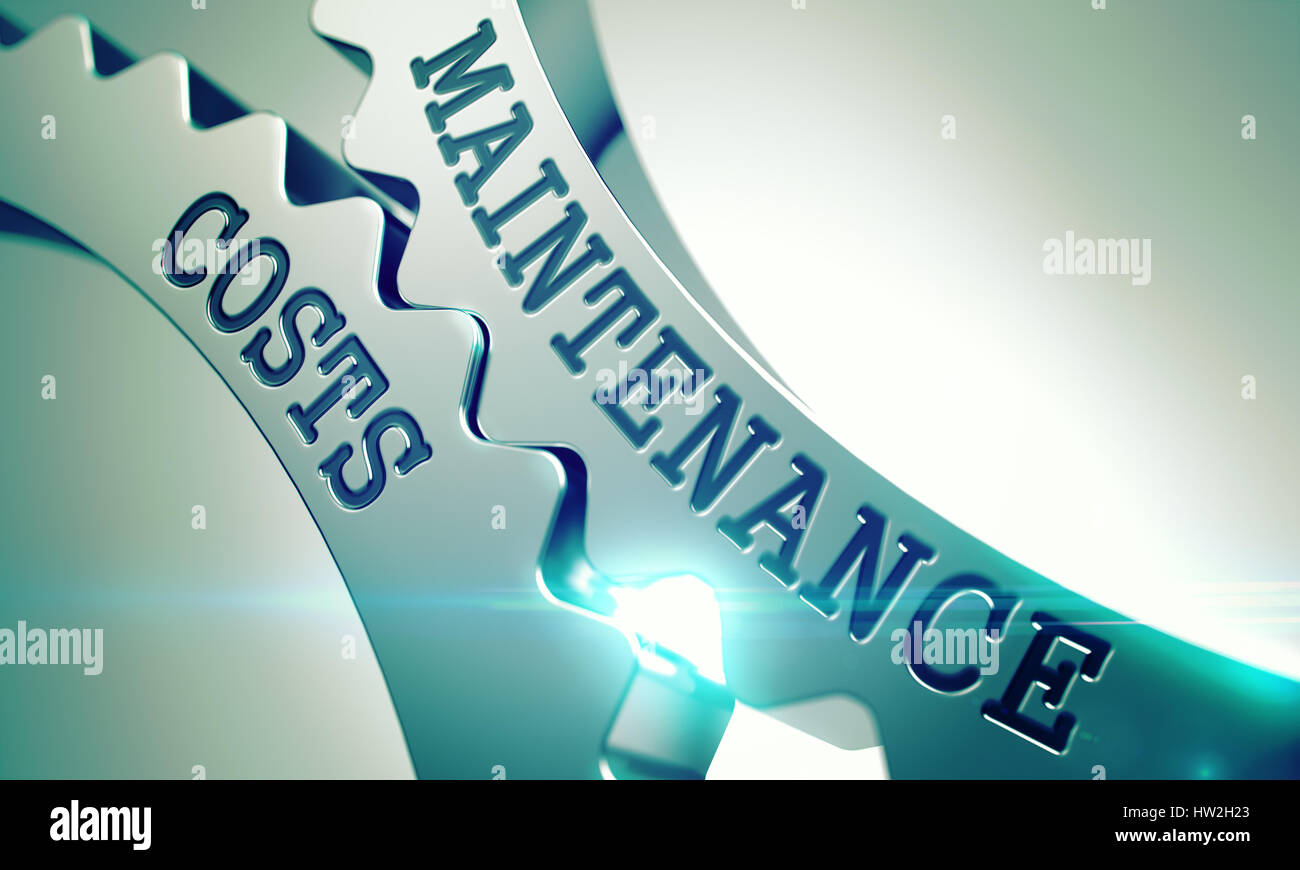 Maintenance Costs the Mechanism of Metal Cog Gears. 3d Stock Photo - Alamy