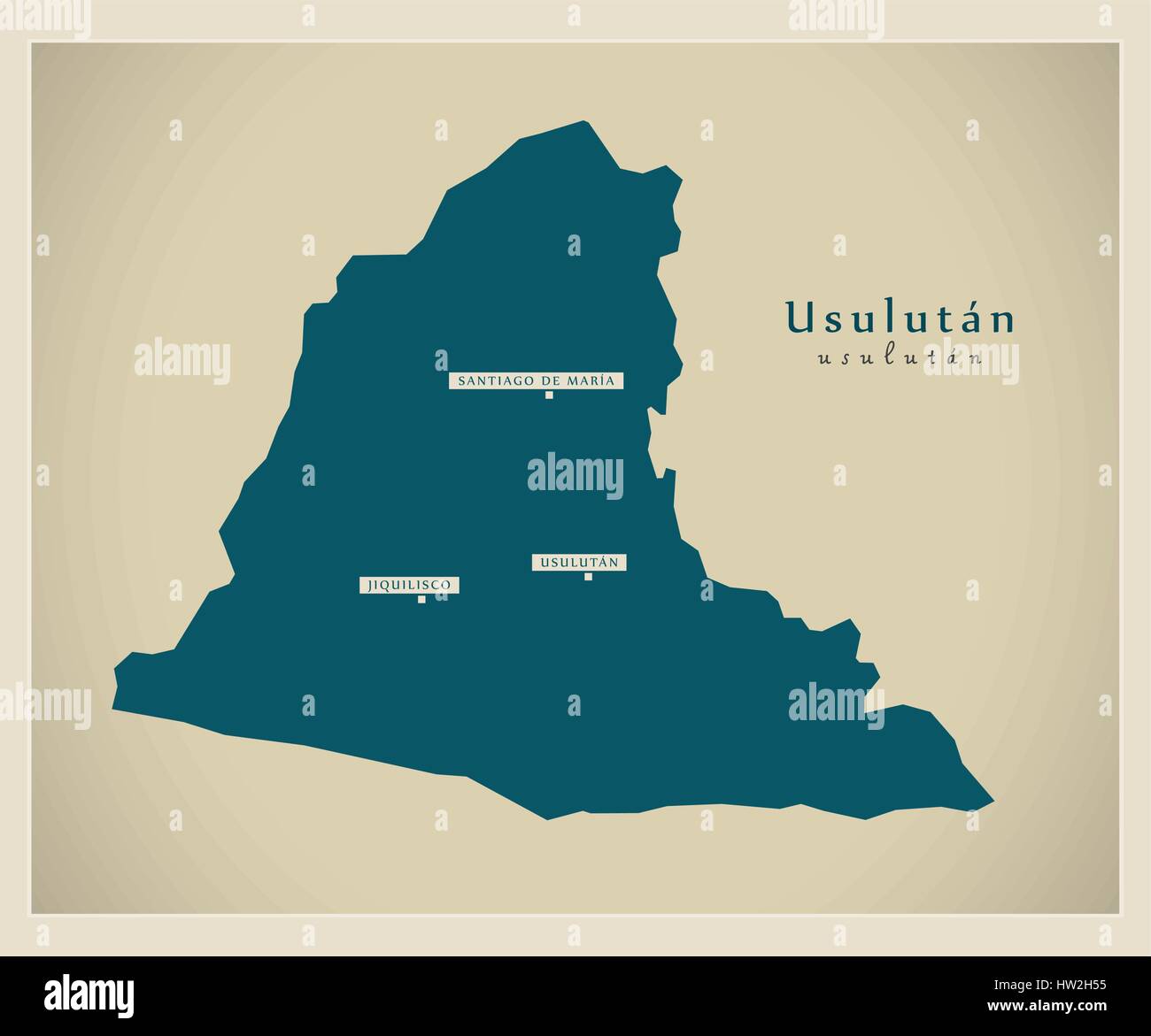 Usulutan vector map hi-res stock photography and images - Alamy