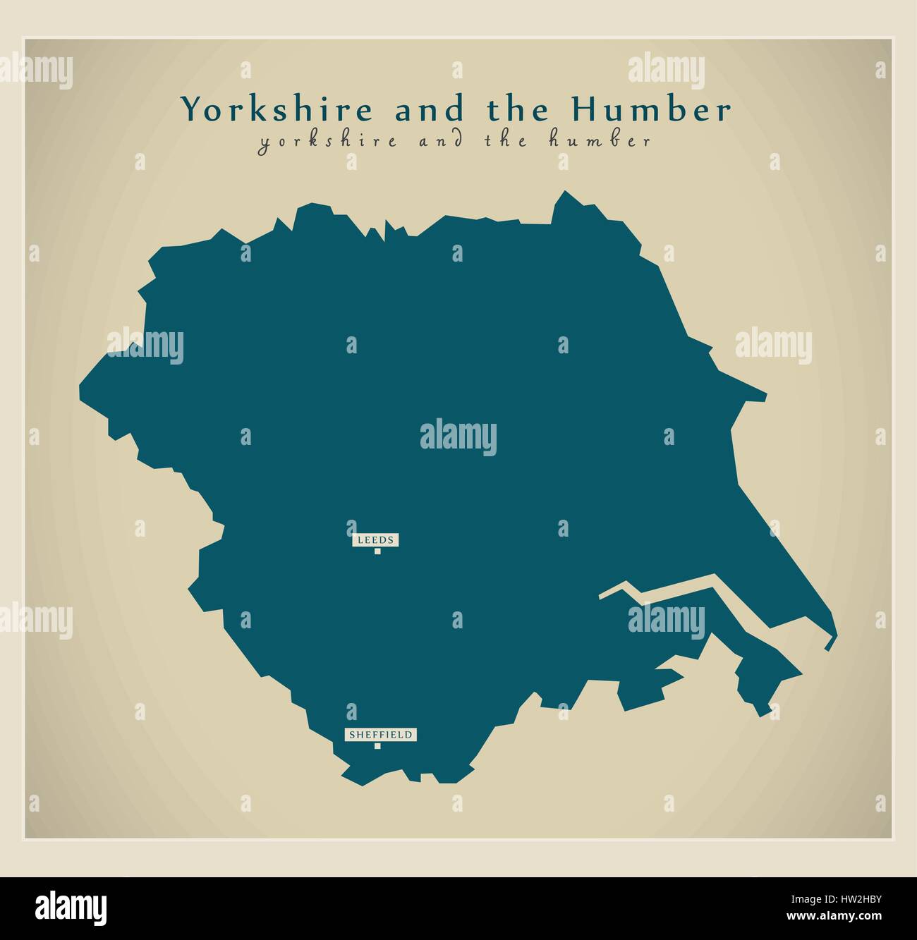 Modern Map - Yorkshire and the humber Stock Vector Image & Art - Alamy