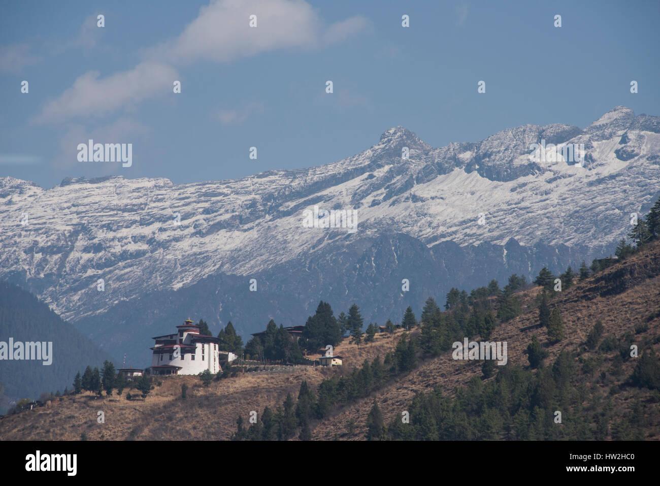 Bhutan, Paro, capital of Paro District aka Dzongkhag. Ancient ...