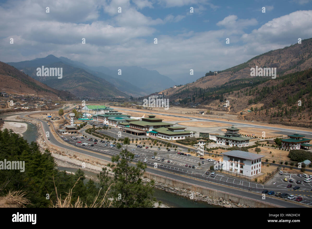Bhutan, Paro. Paro Airport, is the only international airport in the ...
