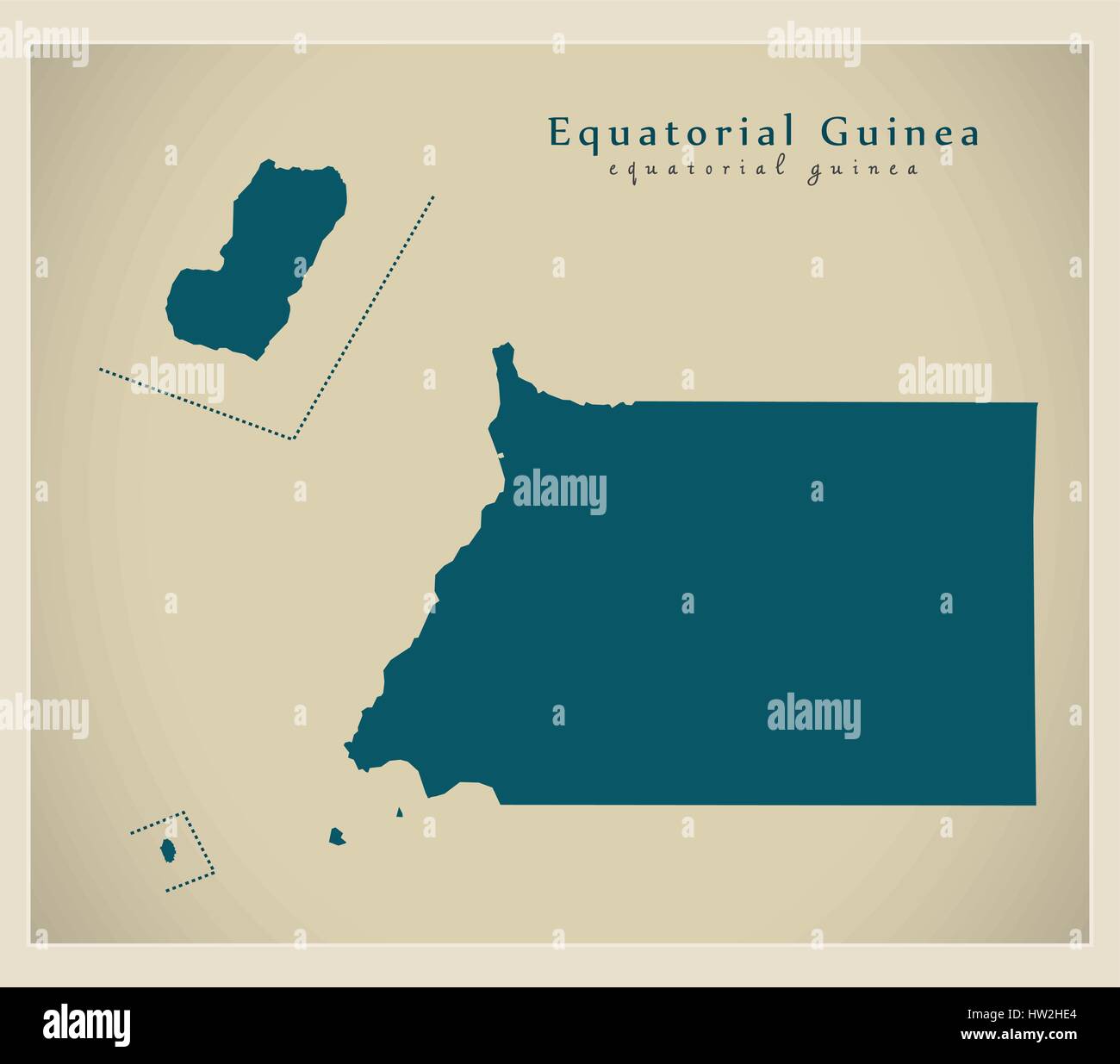 Equatorial guinea map vector hi-res stock photography and images - Alamy