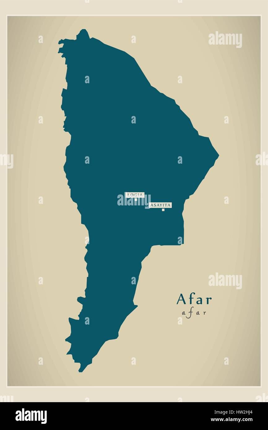 Afar region map hi-res stock photography and images - Alamy