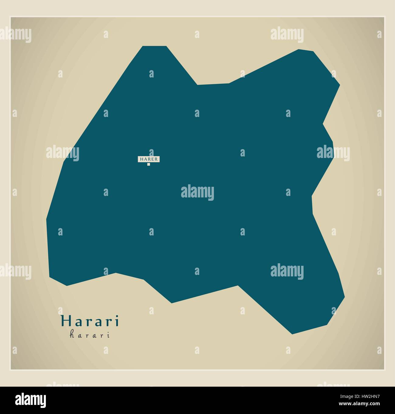 Modern Map - Harari ET Stock Vector Image & Art - Alamy