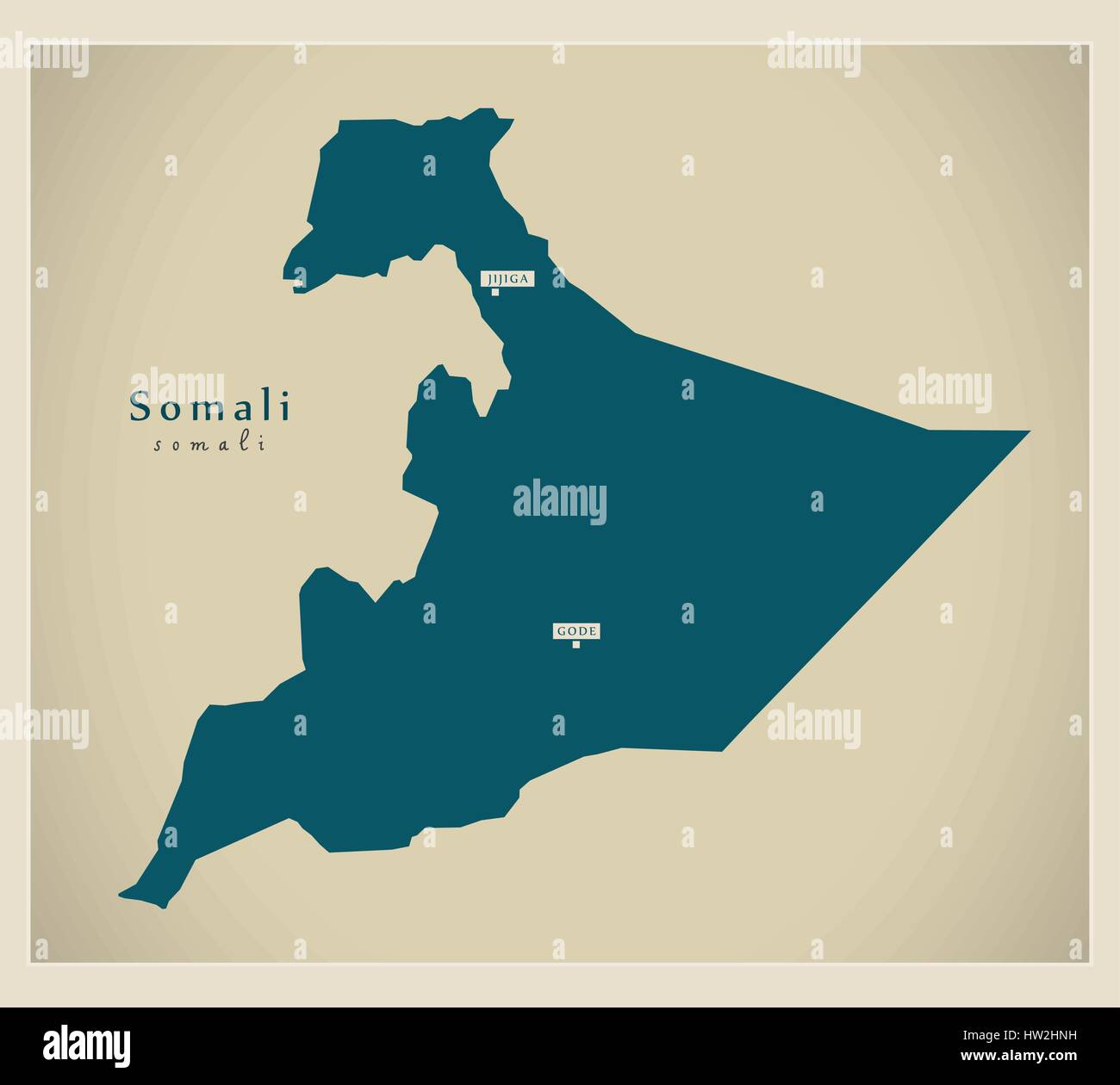Modern Map - Somali ET Stock Vector Image & Art - Alamy
