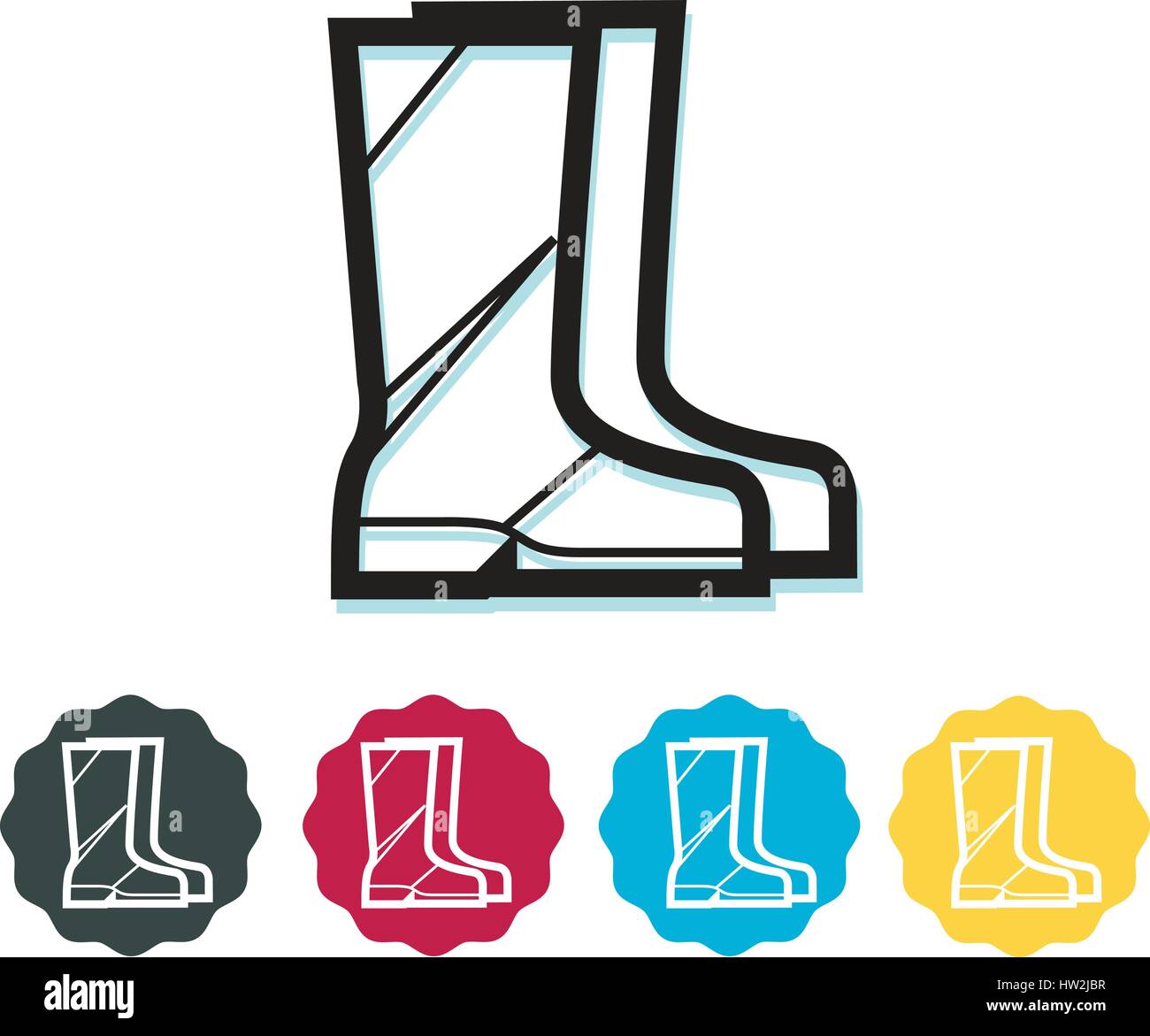 Safety Boot Icon Illustration as EPS 10 File Stock Vector Image & Art ...