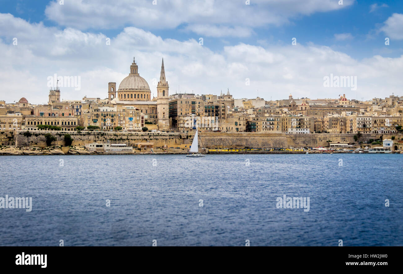 Valletta Skyline - Malta Stock Photo - Alamy
