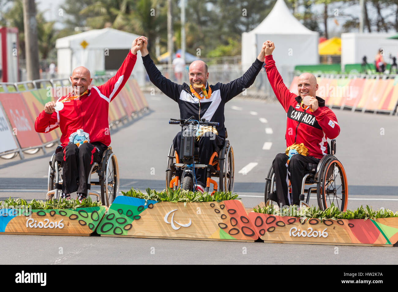 Road Cycling race during Rio 2016 summer Paralympic Games Stock Photo ...