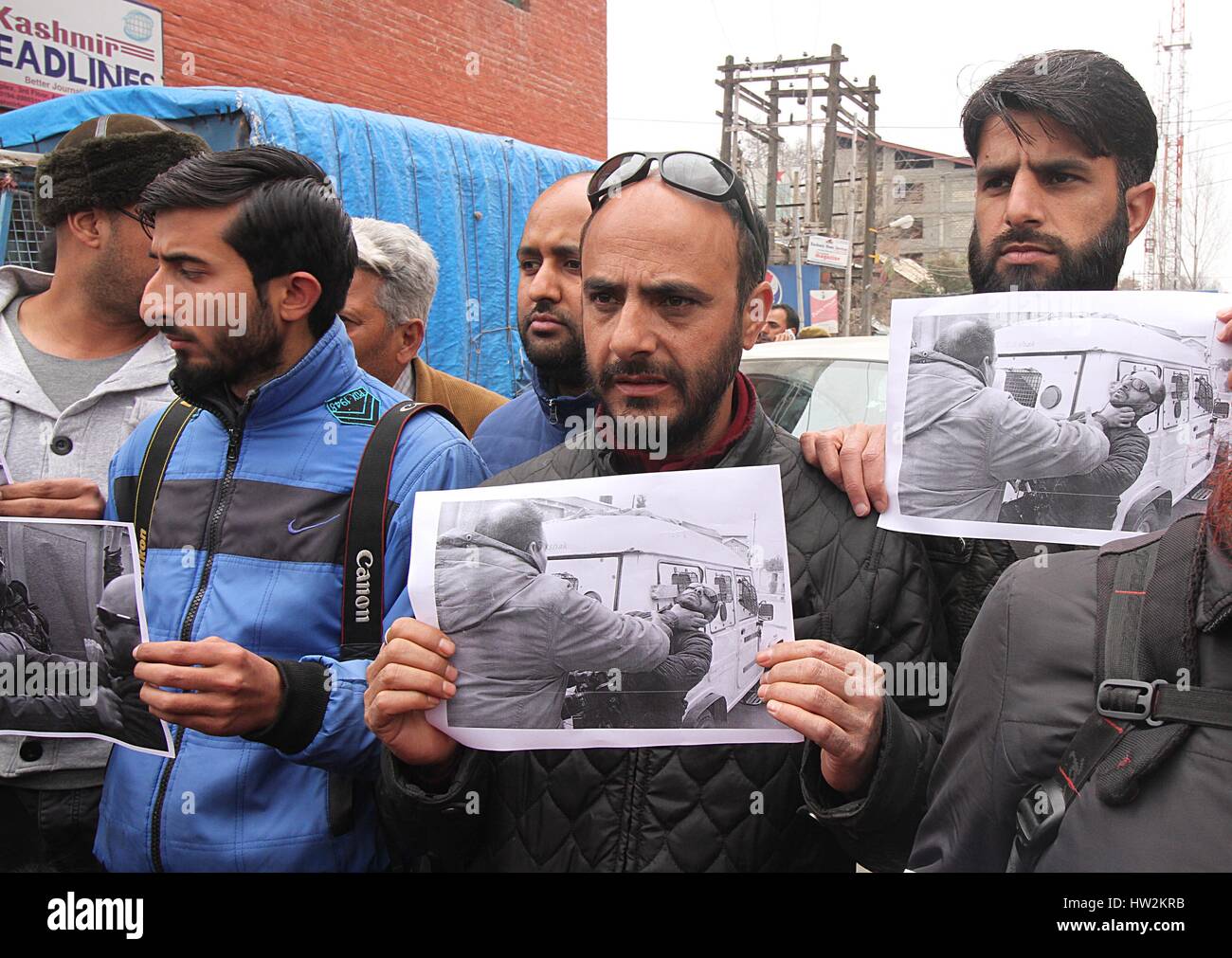 Srinagar, Kashmir. 16th Mar, 2017. AFP photojournalist Tauseef Mustafa ...