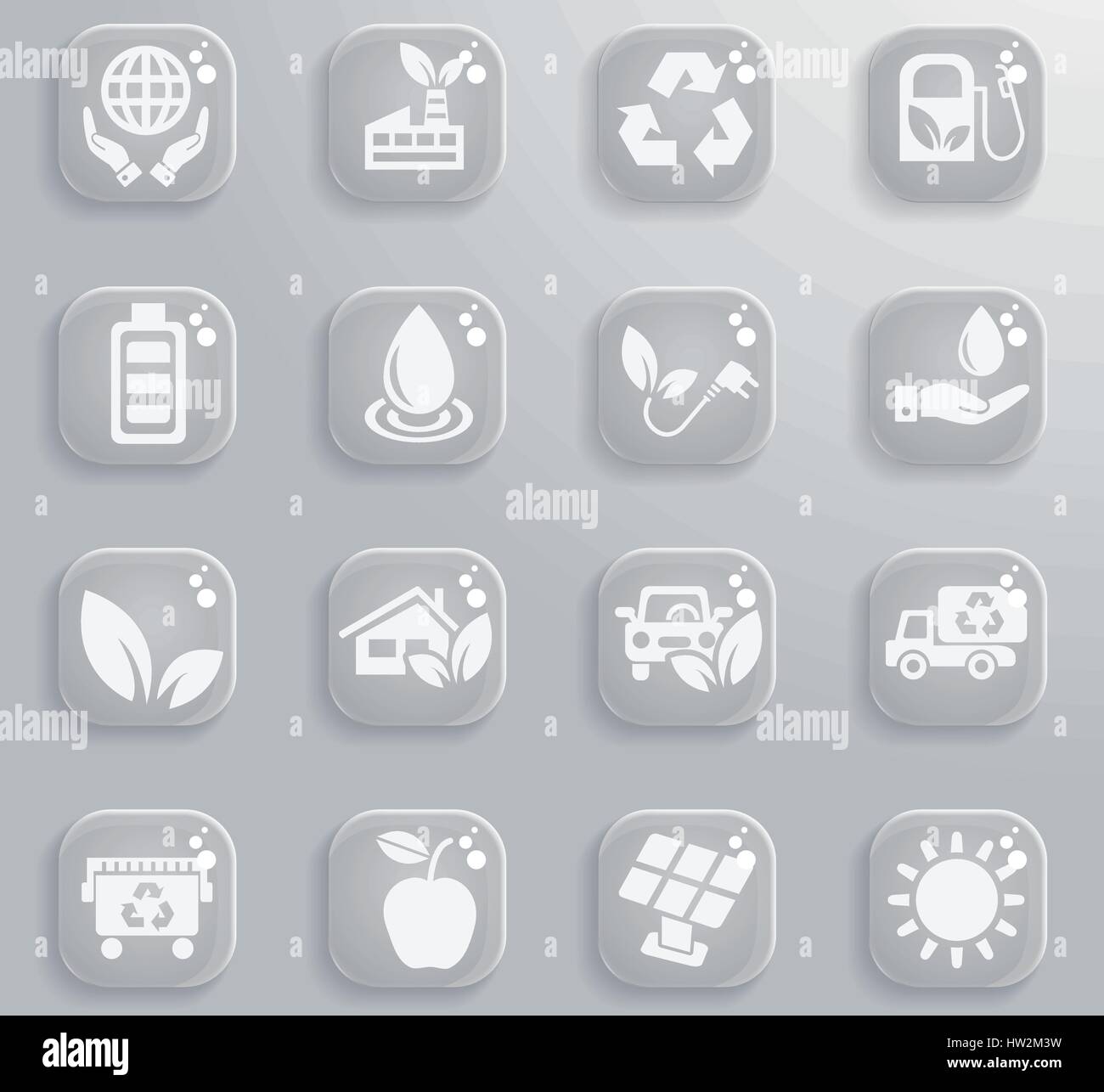 alternative energy web icons for user interface design Stock Vector ...
