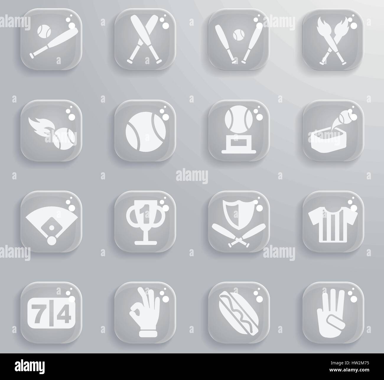 baseball web icons for user interface design Stock Vector Image & Art ...