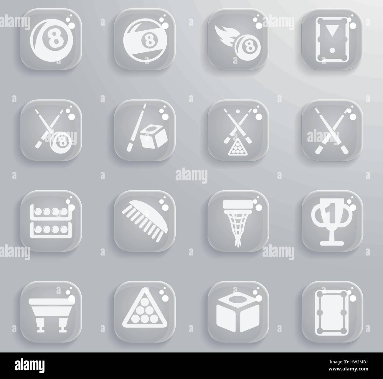 billiards web icons for user interface design Stock Vector Image & Art ...