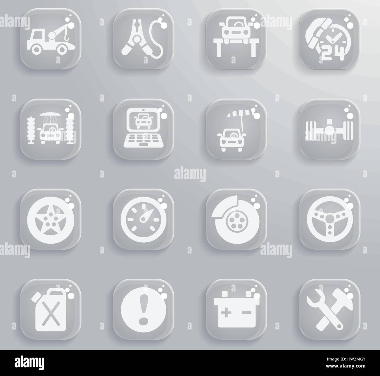 car service web icons for user interface design Stock Vector Image ...