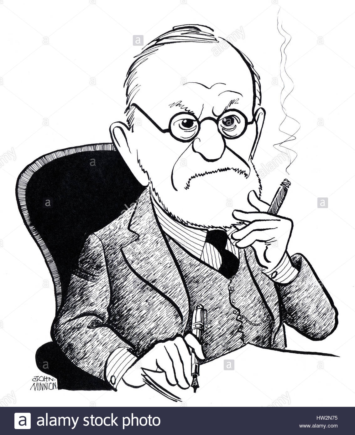 Sigmund Freud - caricature. Founder of the psychoanalytic school of ... Sigmund Freud - caricature. Founder of the psychoanalytic school of ...