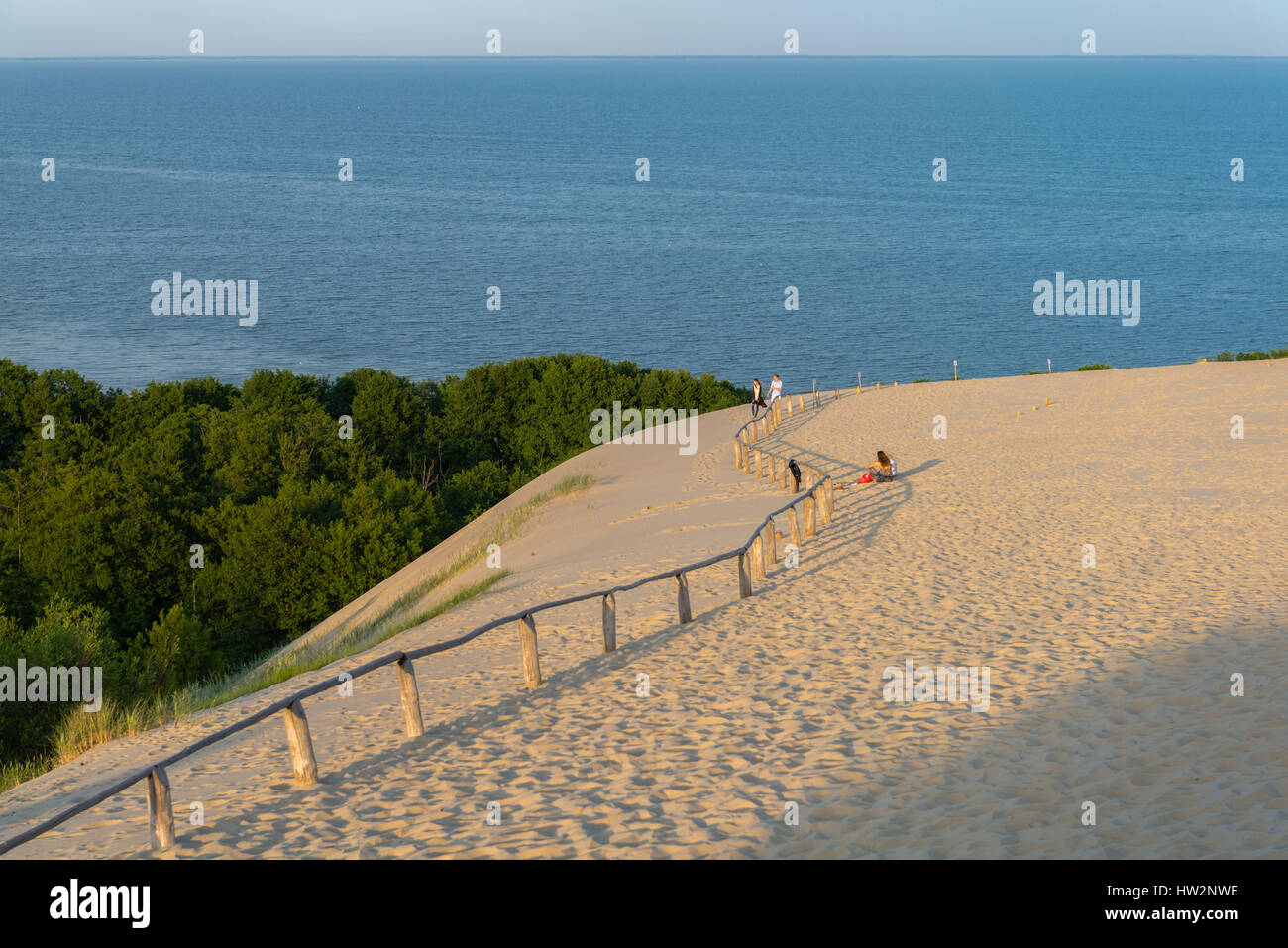 View south to the Russian - Lithuanian border from the Parnidis Dune on ...