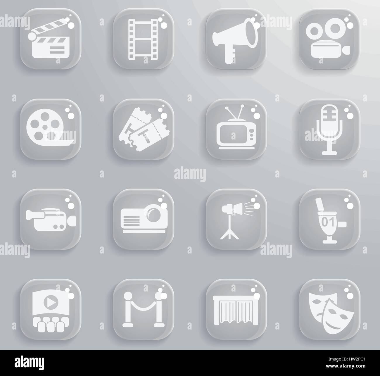 cinema web icons for user interface design Stock Vector Image & Art - Alamy