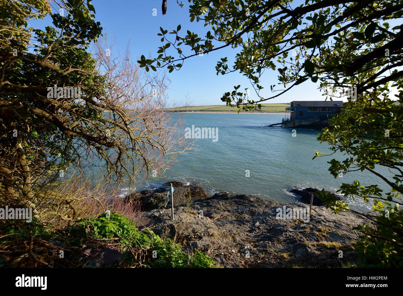 Hawkers Cove & the old Padstow Lifeboat Station Stock Photo - Alamy
