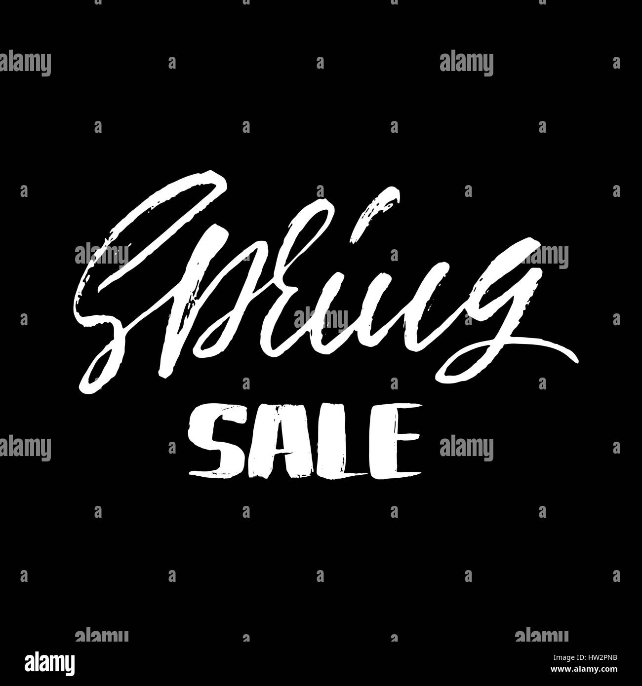 Handwritten lettering. Spring sale. Hand drawn calligraphy letters ...