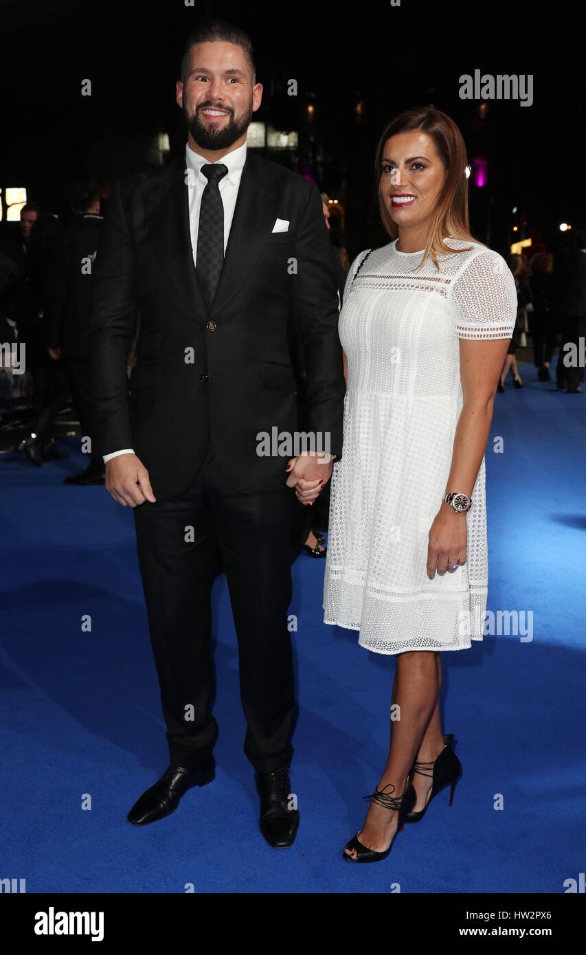 Tony Bellew (left) and Rachel Roberts attend the World Premiere Charity ...