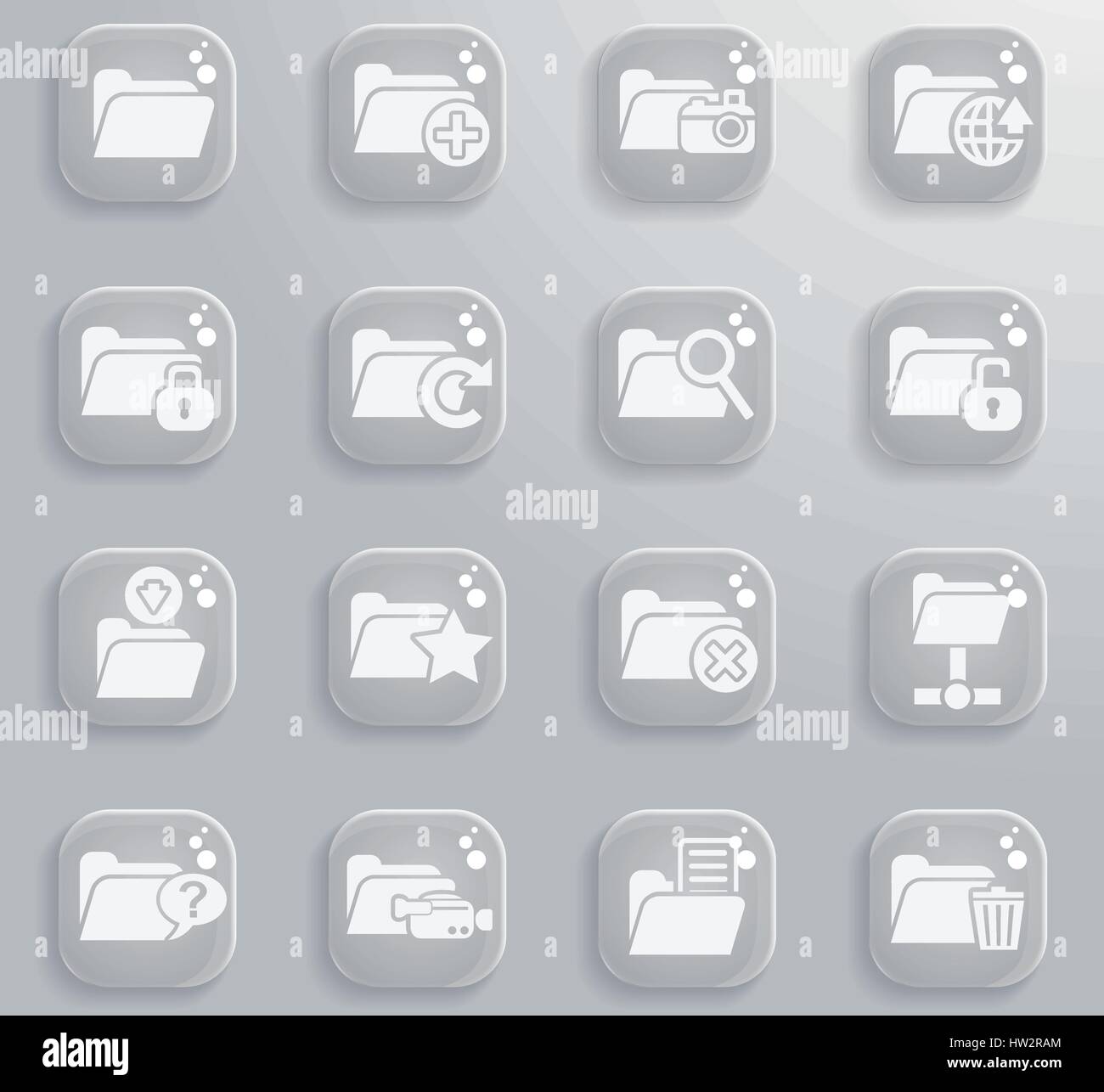 folder web icons for user interface design Stock Vector Image & Art - Alamy