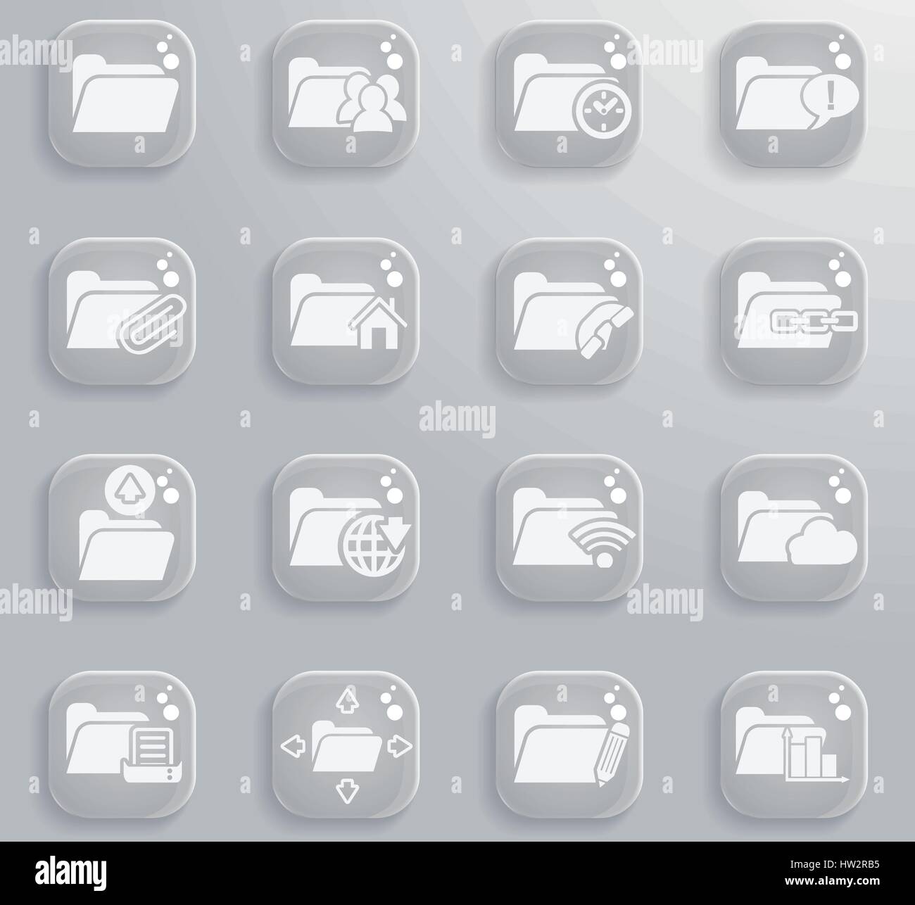 folder web icons for user interface design Stock Vector Image & Art - Alamy
