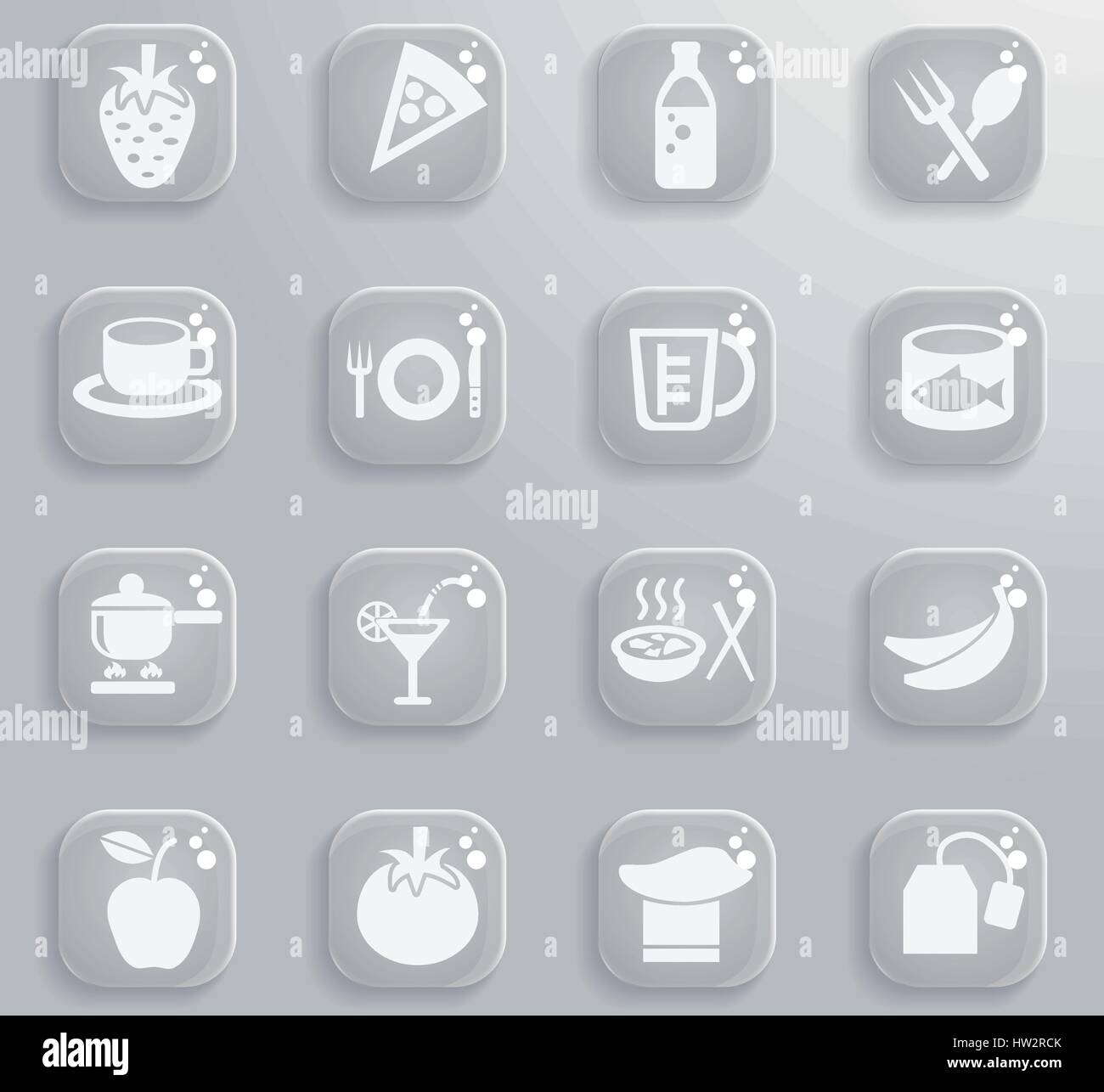 food and kitchen web icons for user interface design Stock Vector Image ...