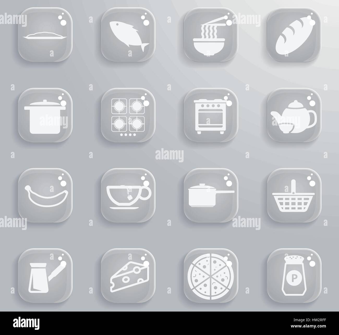Food and kitchen simple icons for web Stock Vector Image & Art - Alamy
