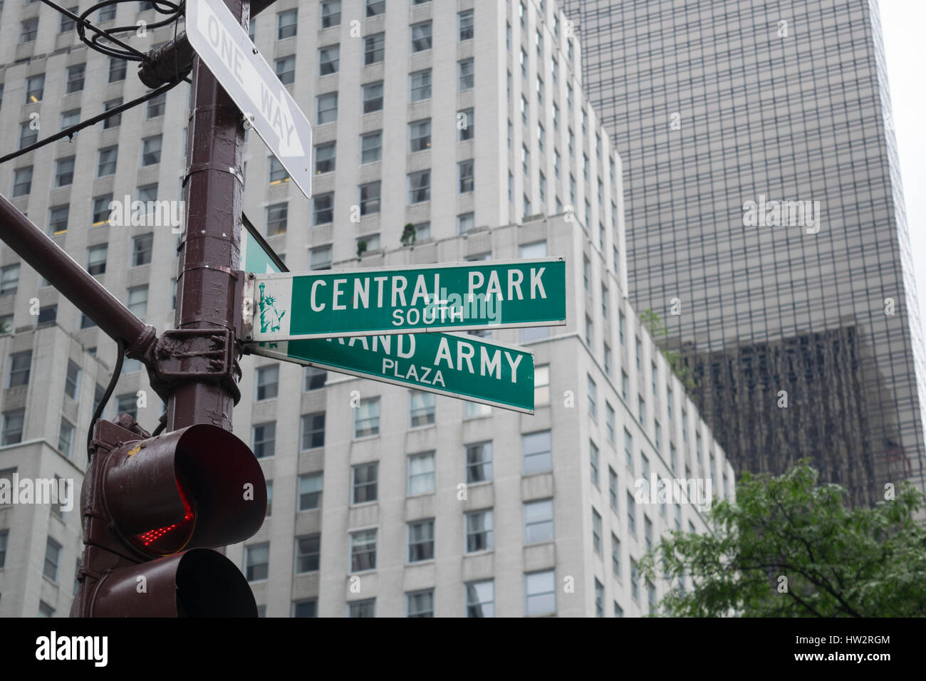 Central Park Street Sign Stock Photo - Alamy