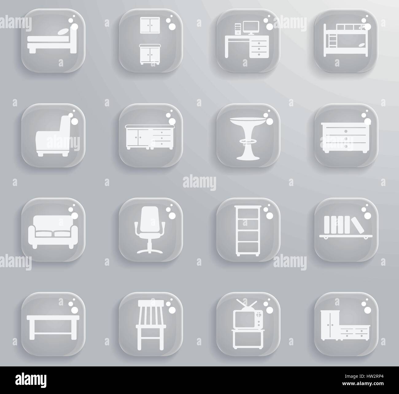 Furniture simply symbols for web and user interface Stock Vector Image ...
