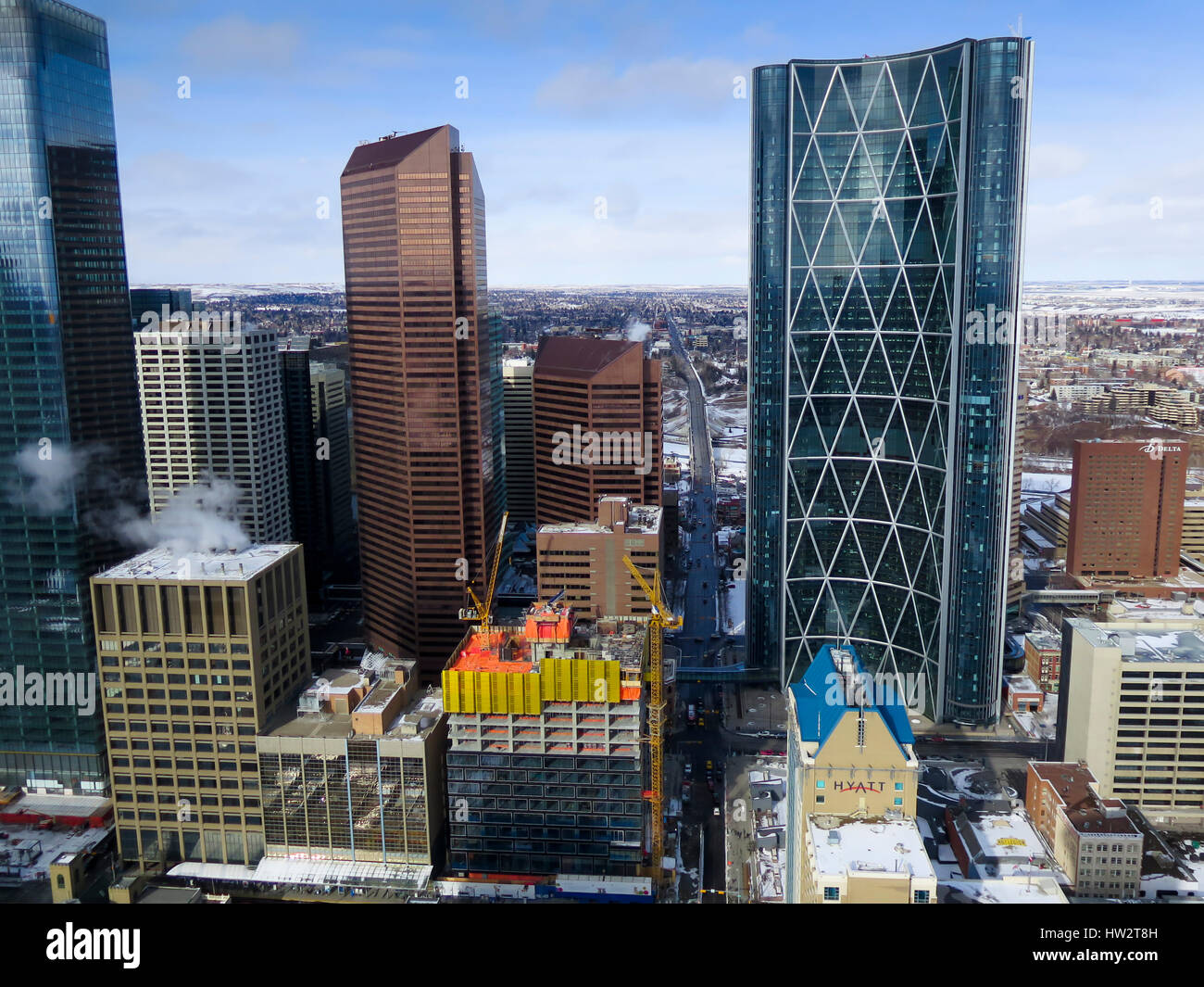 Downtown Calgary from Calgary Tower Stock Photo - Alamy