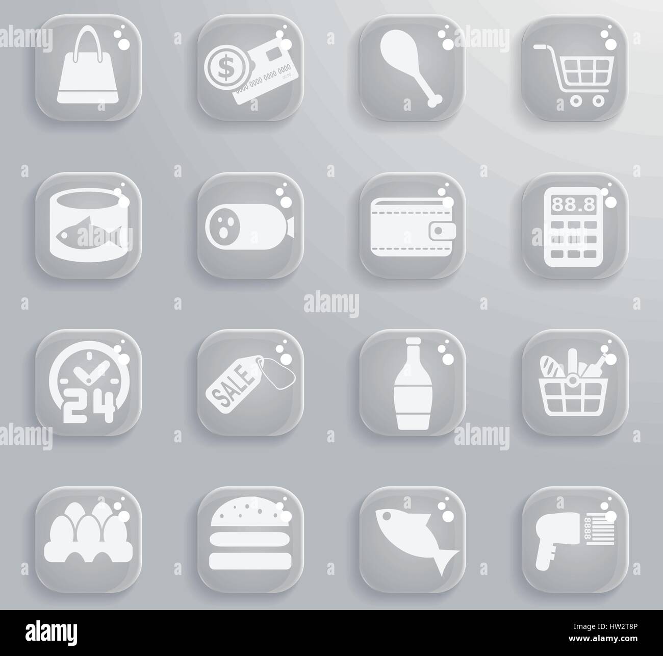 grocery store web icons for user interface design Stock Vector Image ...