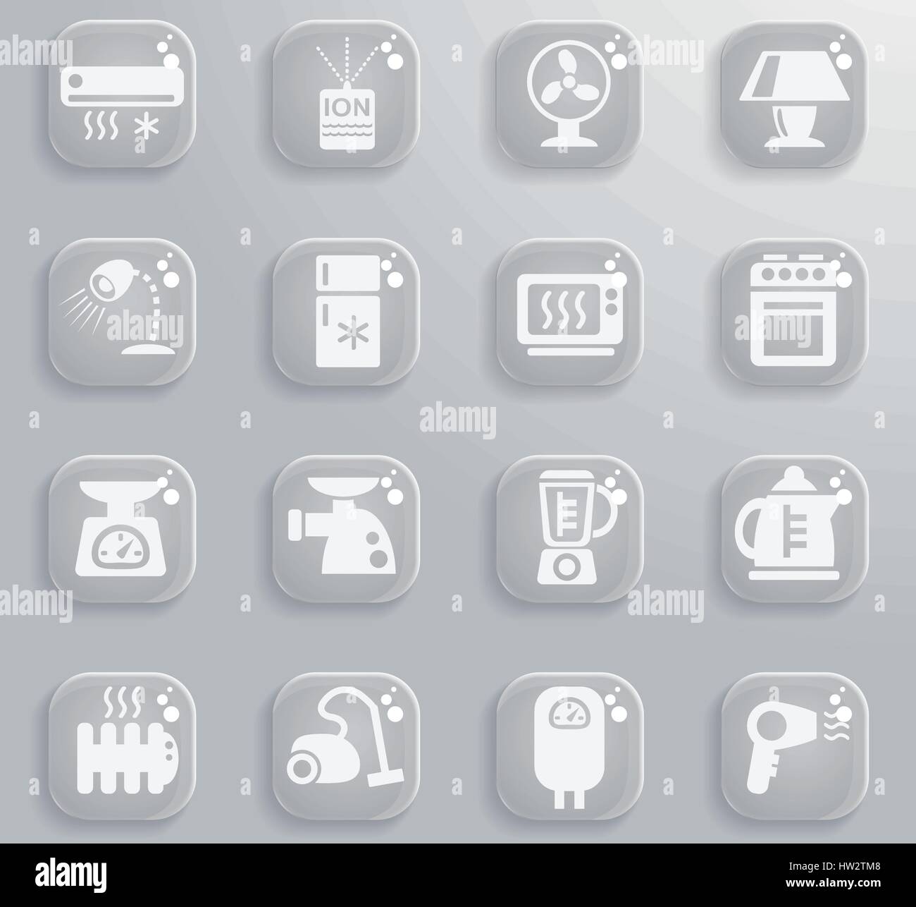 home appliances web icons for user interface design Stock Vector Image ...