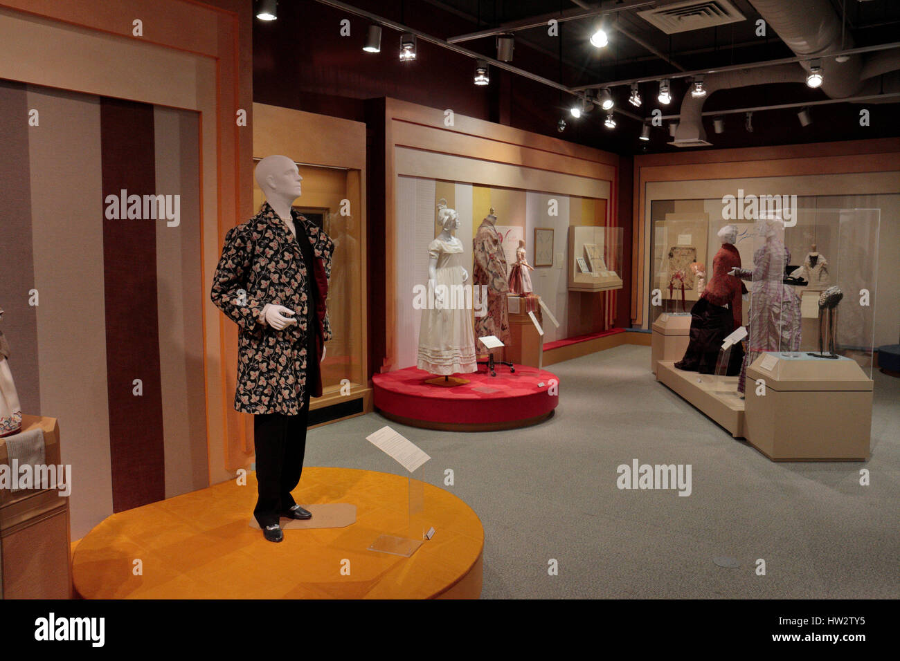 General view of displays in the Helen Geier Flynt Textile Gallery ...