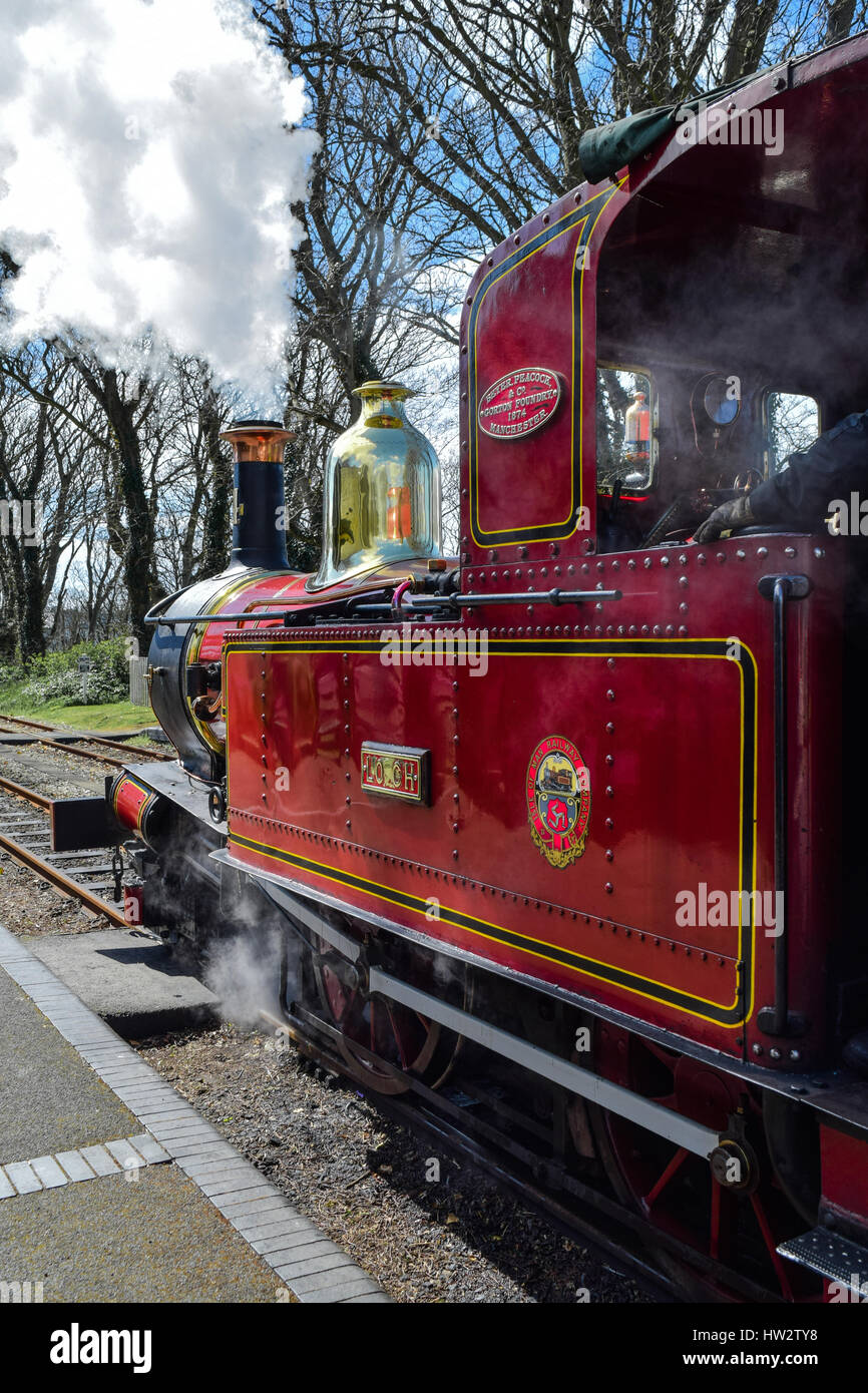 Steam train at Castletown station Stock Photo - Alamy